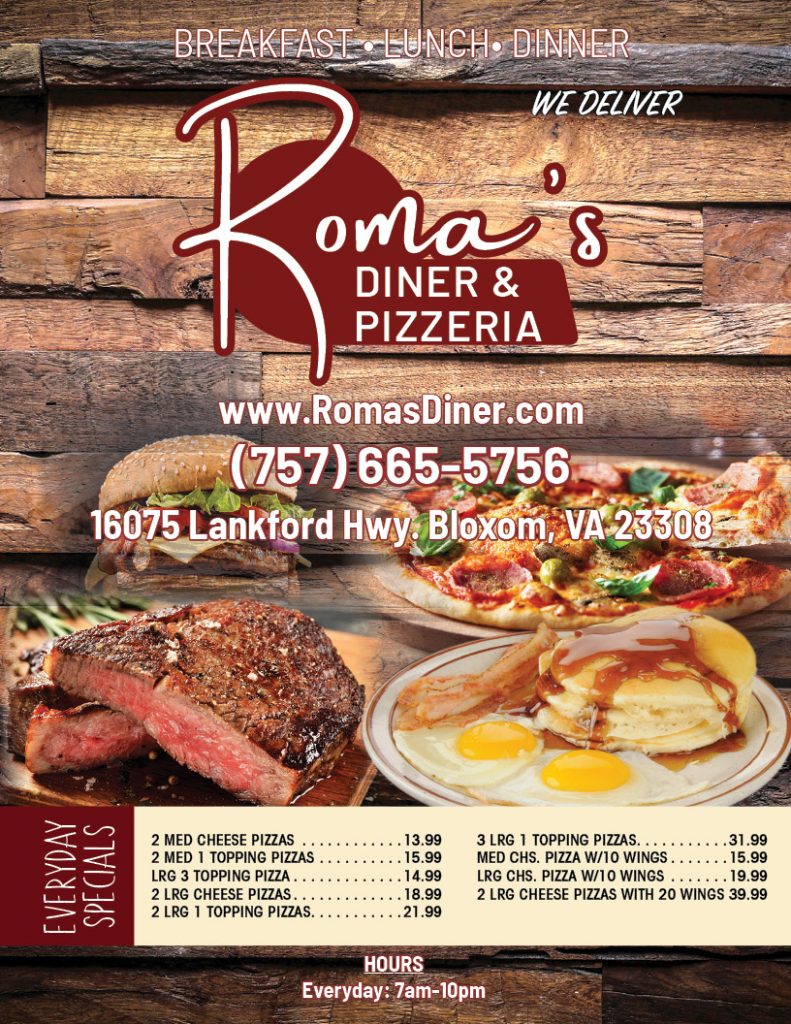 Our Menu | Roma's Diner & Pizzeria