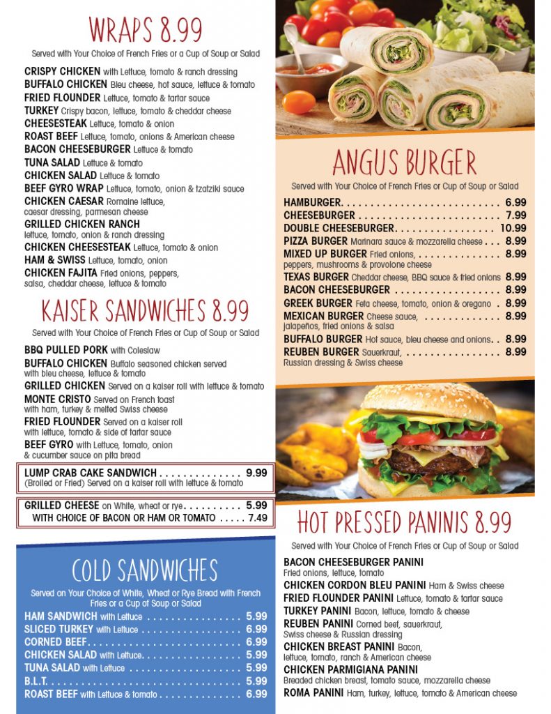 Our Menu | Roma's Diner & Pizzeria